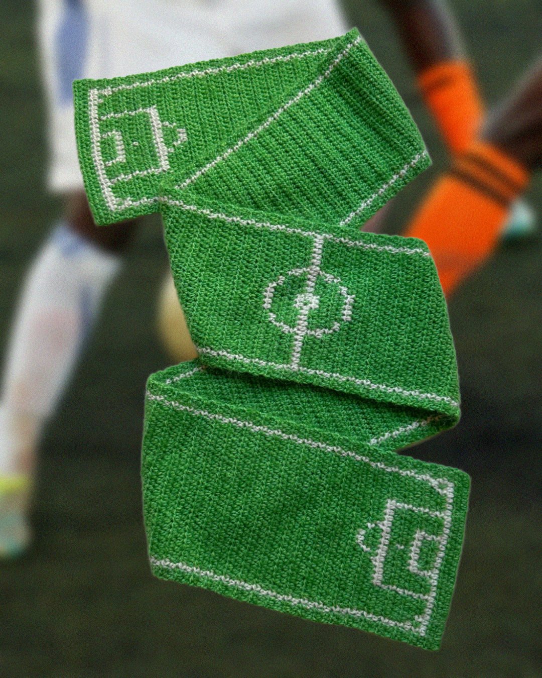 Beginner Crochet Scarf Pattern Football pitch by devout hand