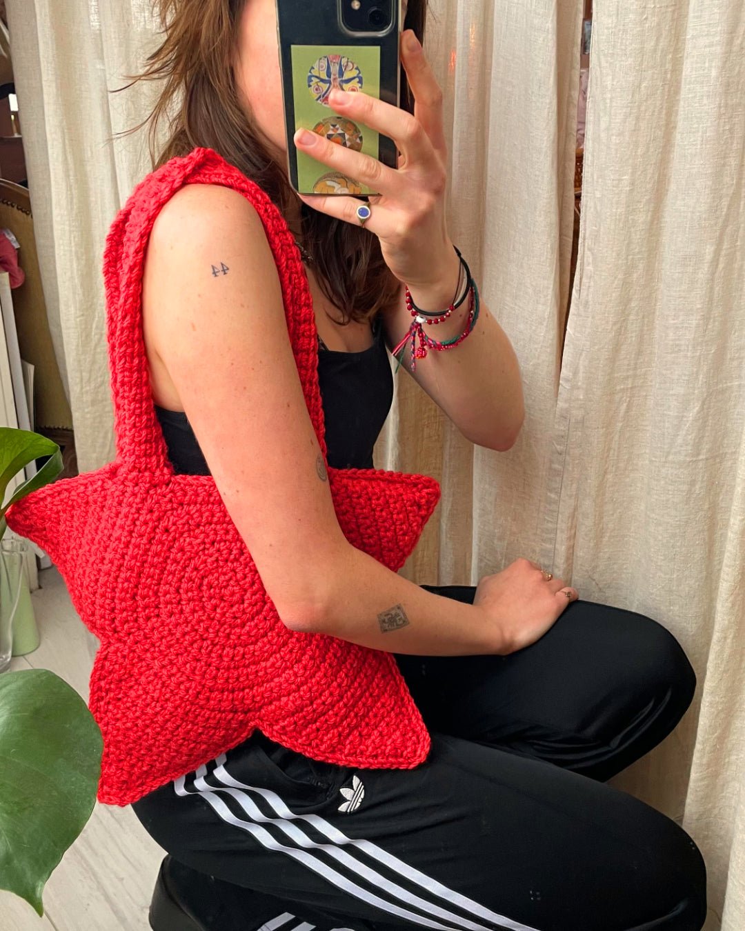 Beginner Crochet Bag Pattern Star Tote by devout hand