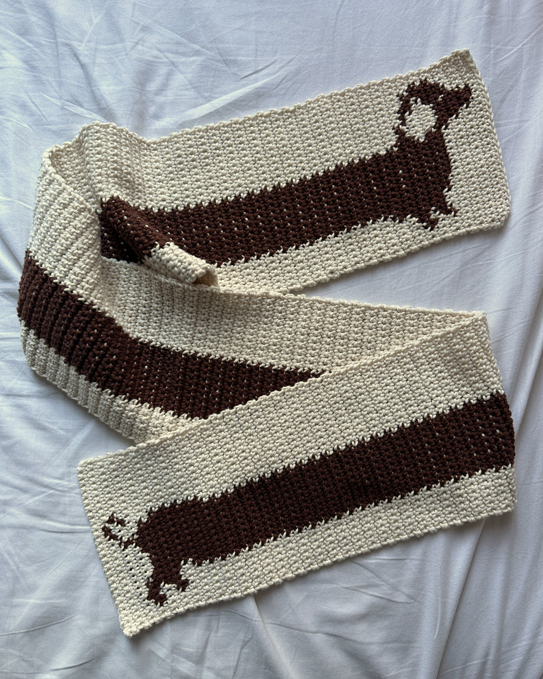Handmade Sausage Dog Scarf Fun Crochet Scarf – devout hand