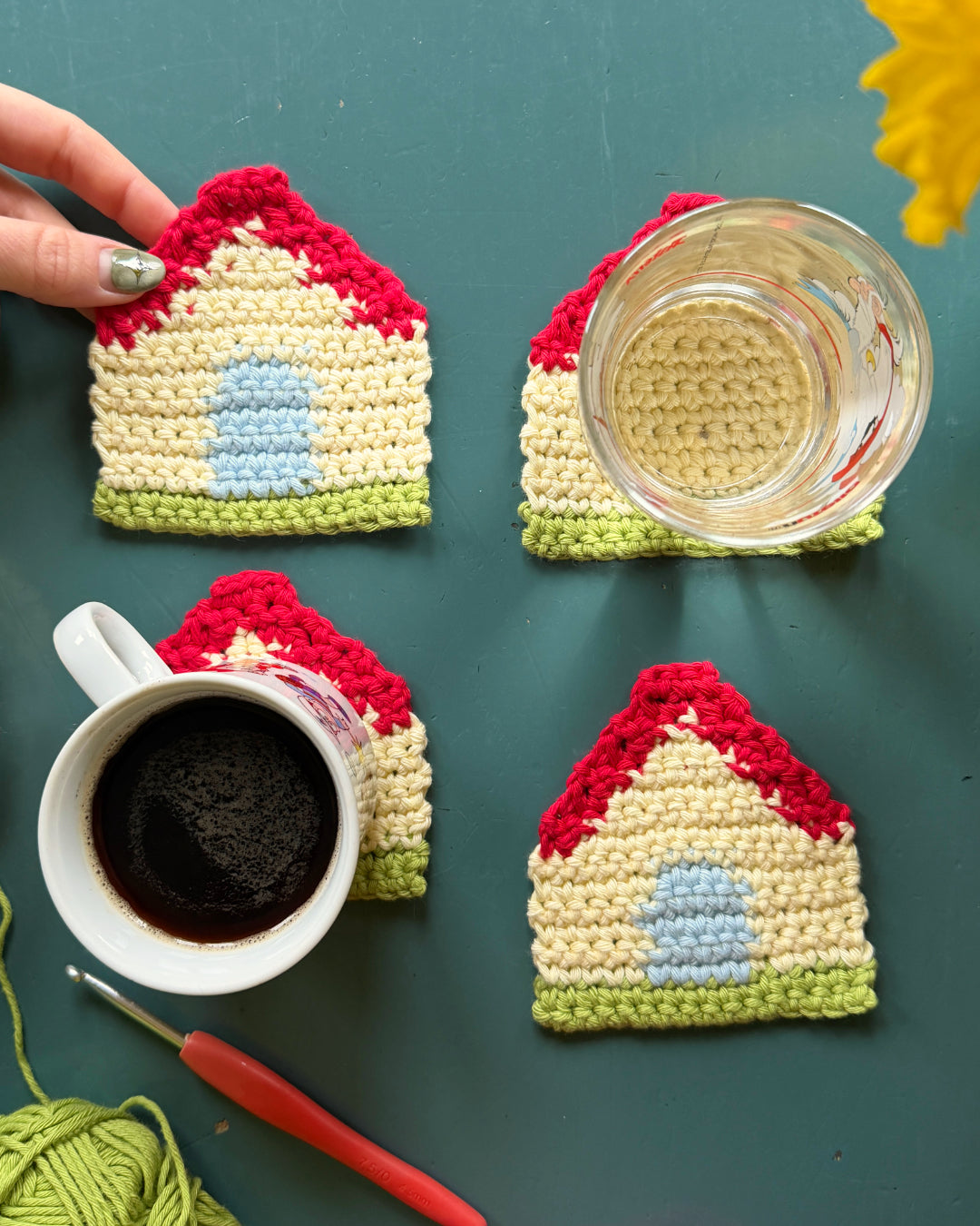 Free Crochet Coaster Pattern House Coasters by devout hand
