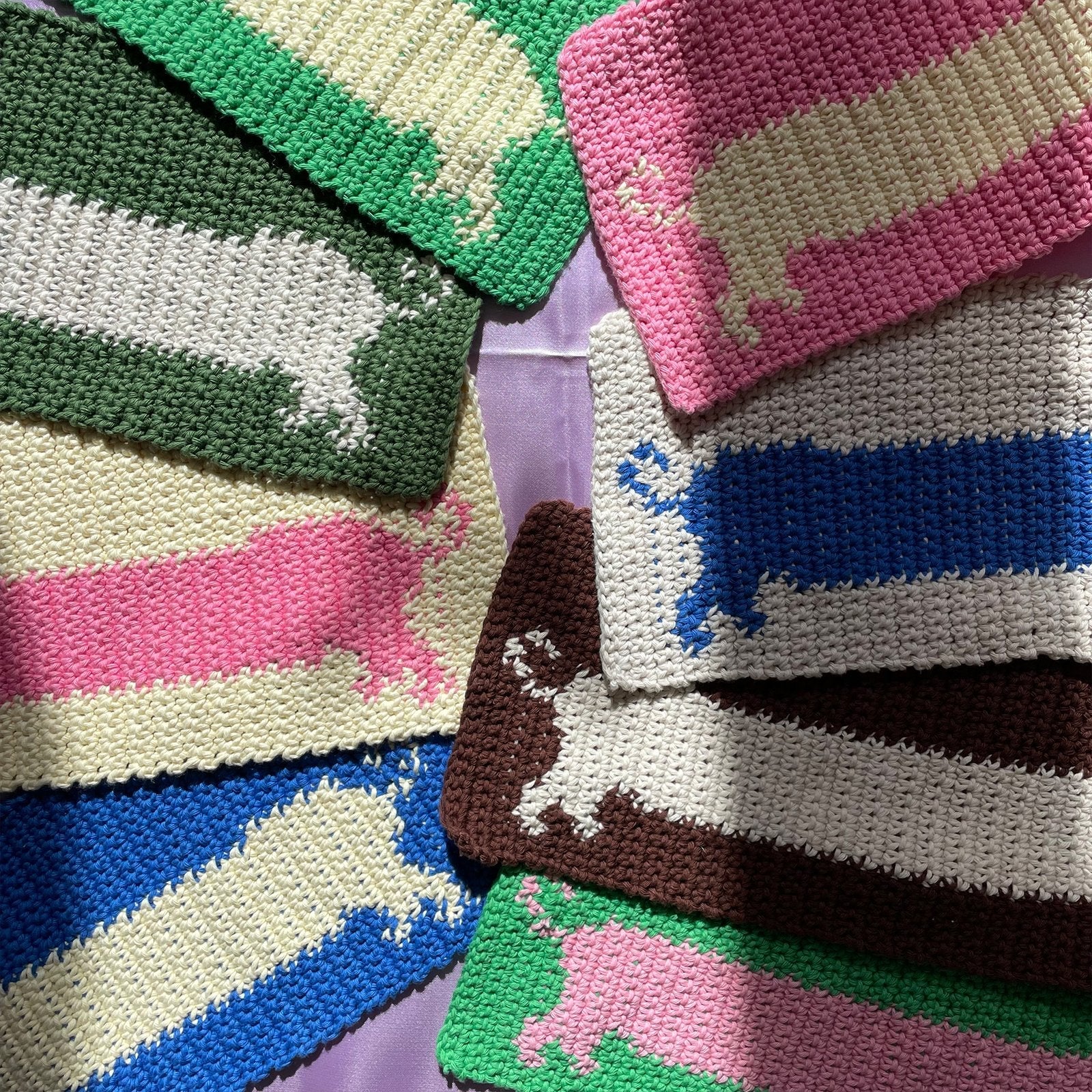 Custom Handmade Scarf Sausage Dog Design by devout hand